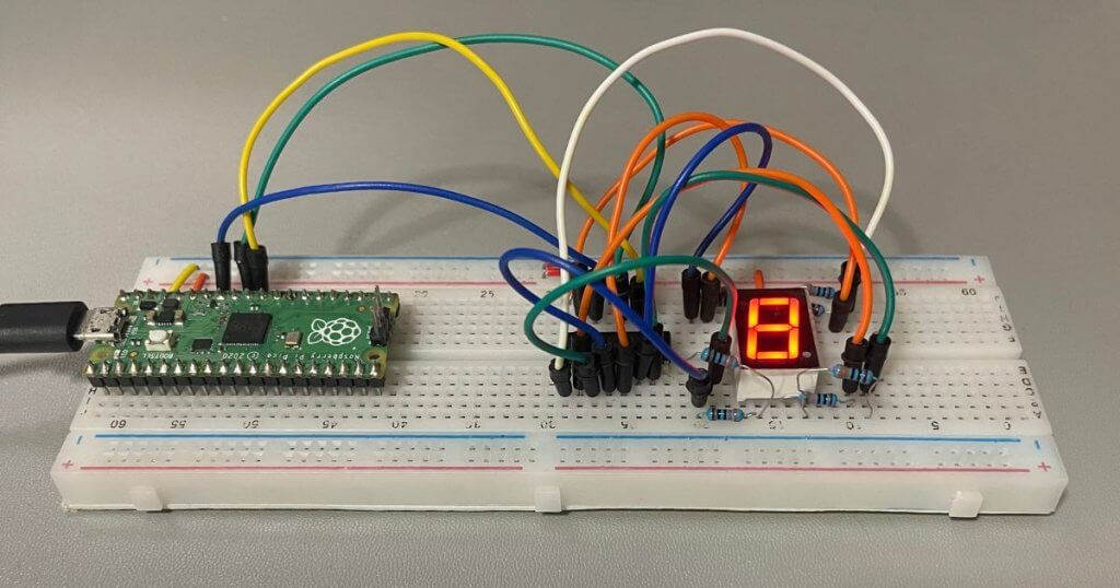 【Raspberry Pi Pico】7セグメントディスプレイ(5161BS)をシフトレジスタ(74HC595)で表示してみよう ...